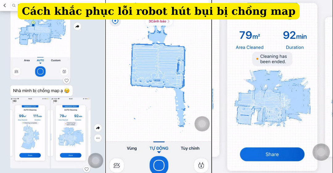 Hướng dẫn cách khắc phục lỗi robot hút bụi bị chồng map